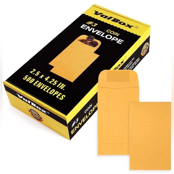VAl Box | Office | Nwt Val Box Coin Envelopes Small Parts Gummed Flap ...